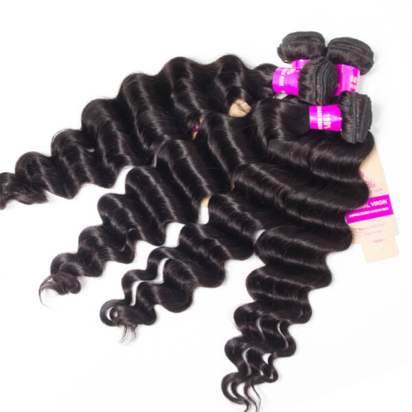 Virgin Hair 4 Bundles With Closure Loose Deep Wave | Tinashe Hair