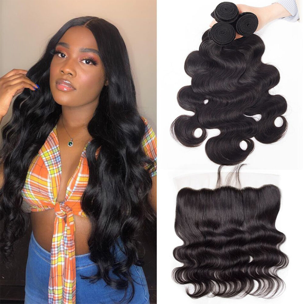 Brazilian Straight Hair with Transparent Lace Frontal Closure | Tinashehair