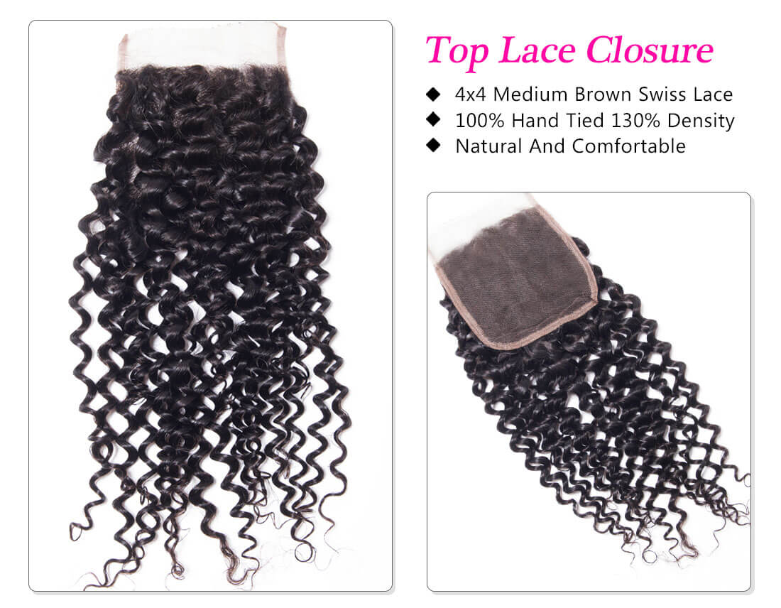 Brazilian Curly Virgin Hair With Closure | Tinashehair
