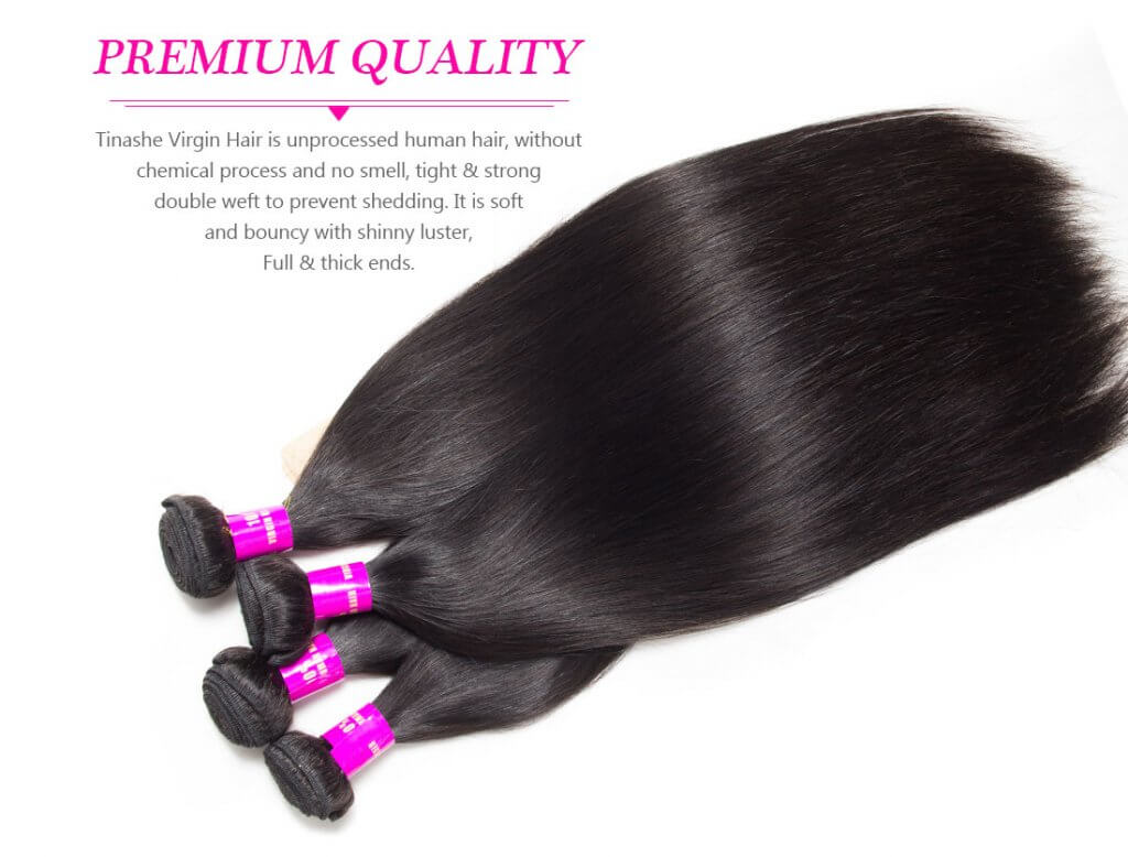 Brazilian Straight Hair 4 Bundles Virgin Remy Hair | Tinashe Hair