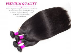 Brazilian Straight Hair 4 Bundles With Closure | Tinashehair