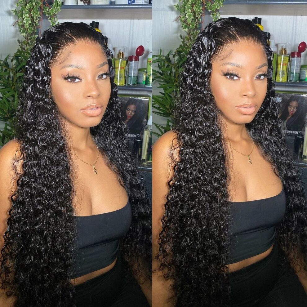 360 Lace Frontal Wigs Water Wave Human Hair Wigs | Tinashehair