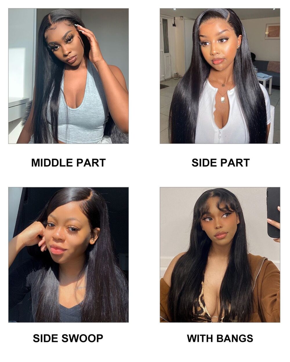 250% High Density Straight Human Hair HD Lace Front Wigs | Tinashehair