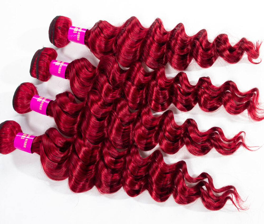 Red Human Hair Bundles Loose Deep Virgin Hair Bundles | Tinashe Hair