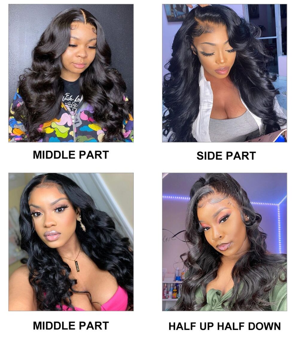 High Density Body Wave Human Hair HD Lace Front Wigs Full Look ...