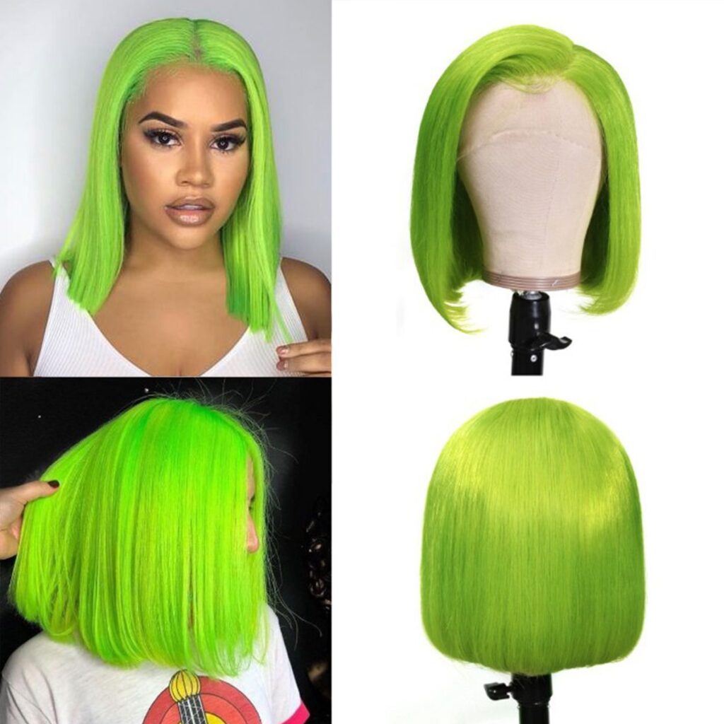 Colorful Short Bob Lace Front Wigs High 180 Density | Tinashe Hair