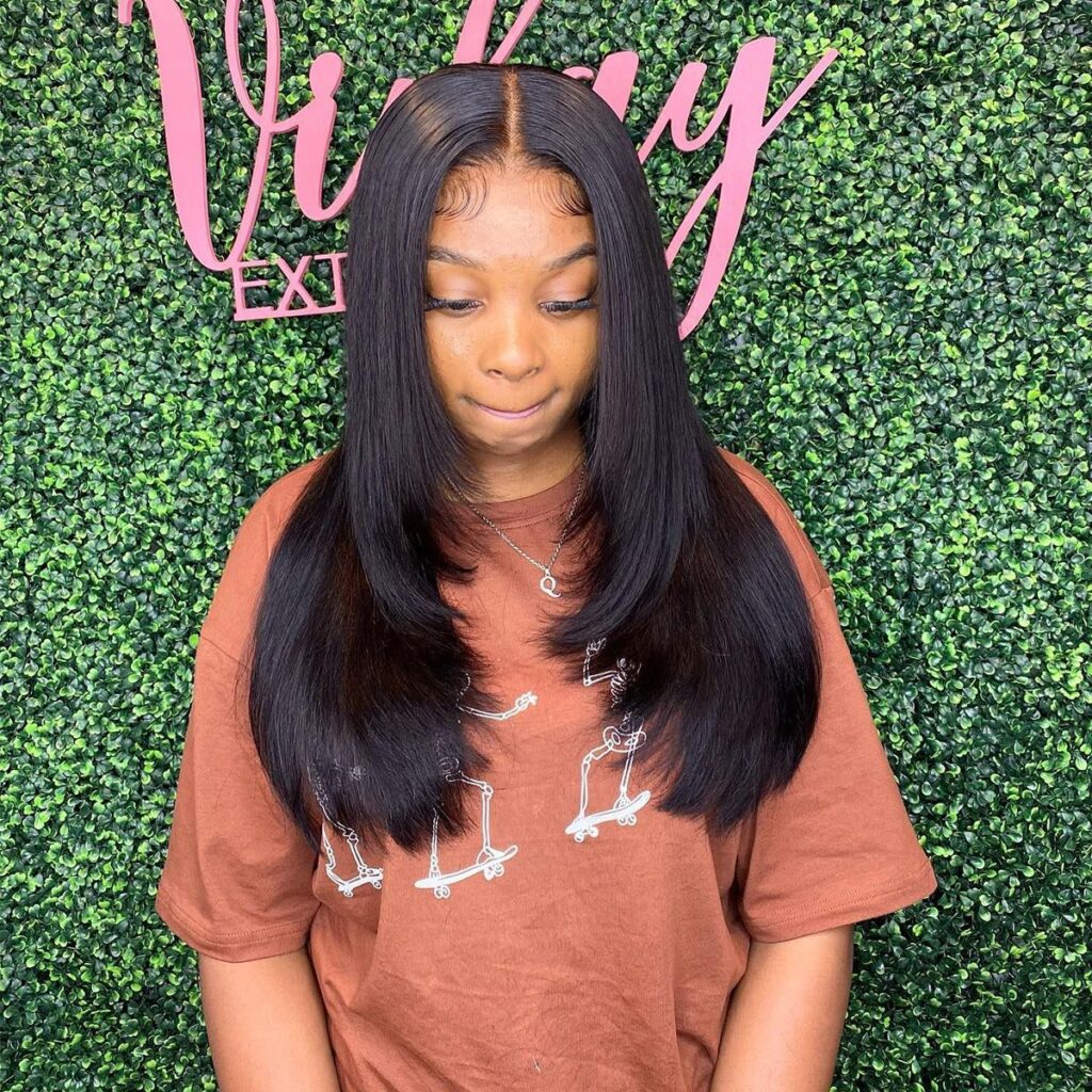 Straight Hair With Layers Shoulder Length Glueless Wig Human Hair HD ...