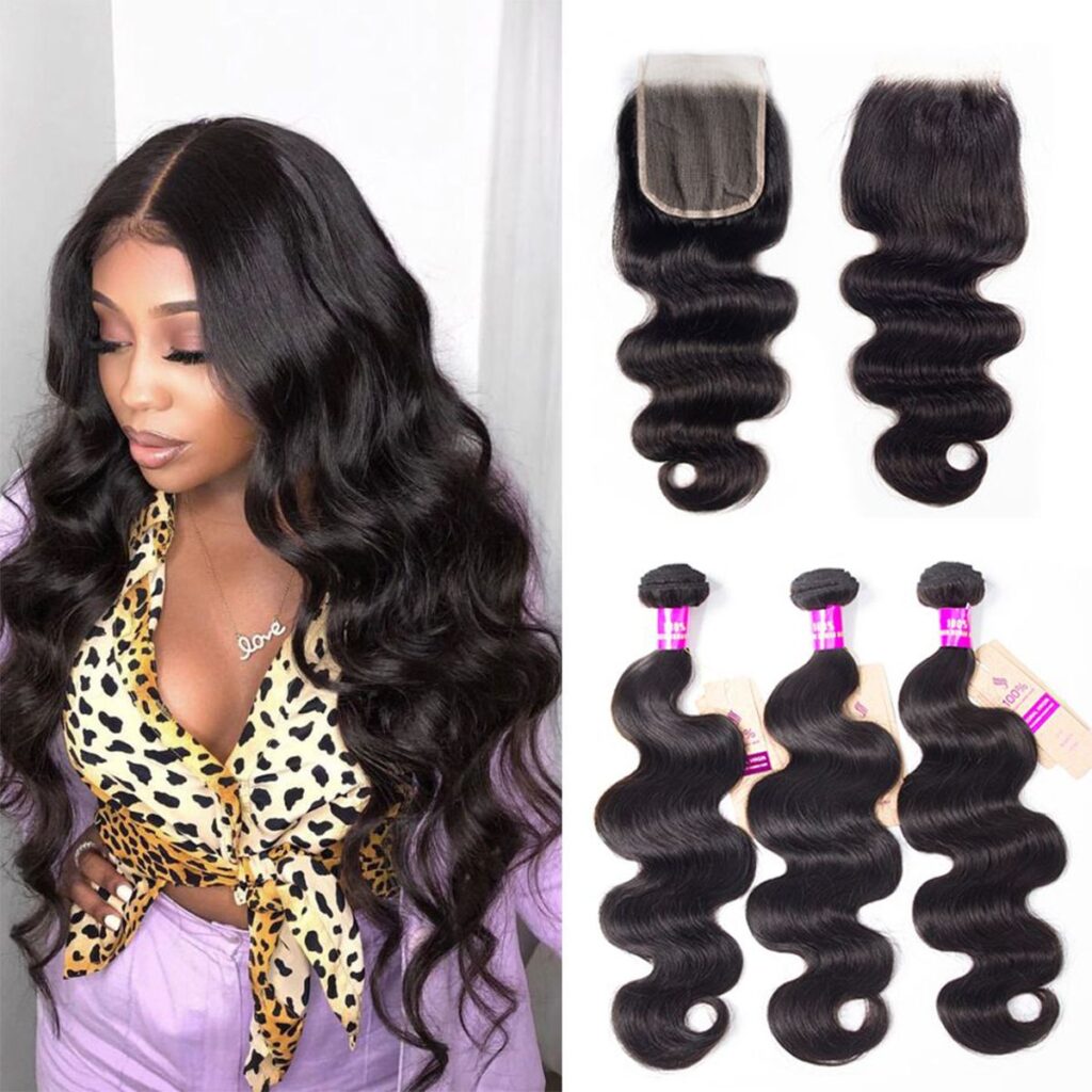 Brazilian Body Wave 3 Bundles with 5x5 HD Lace Closure | Tinashe Hair