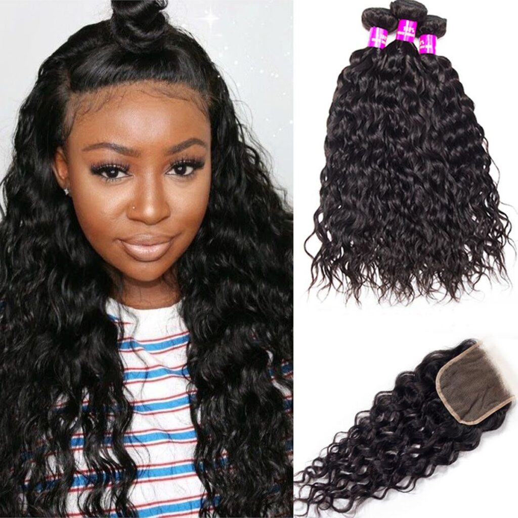 Wet and Wavy Human Hair Water Wave Bundles | Tinashehair