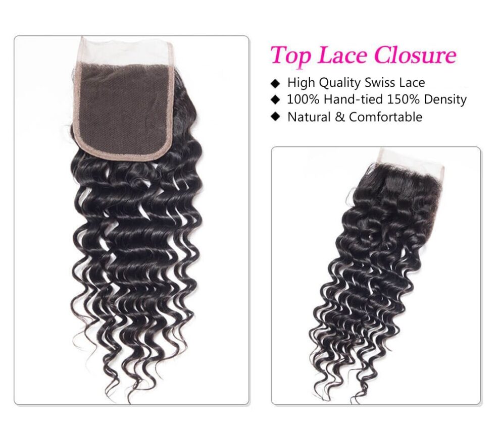 Tinashe Hair Deep Curly 3 Bundles With Closure | Tinashehair