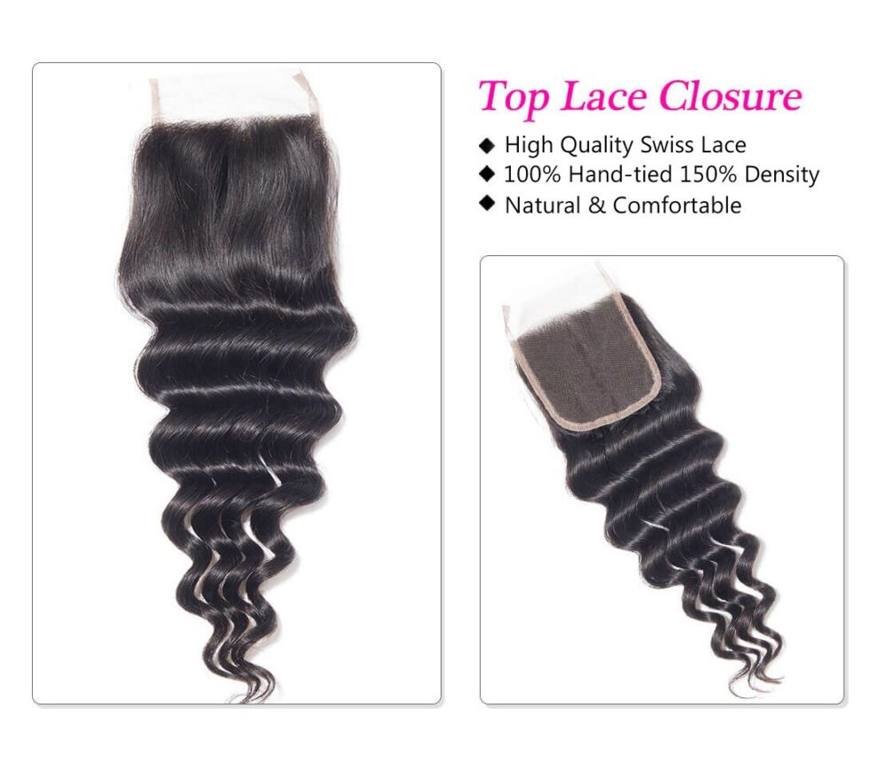 Virgin Hair 4 Bundles With Closure Loose Deep Wave | Tinashehair