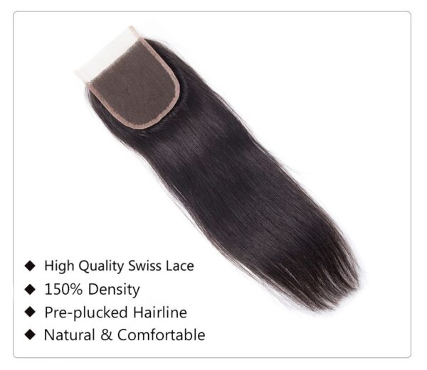 Brazilian Straight Hair 4 Bundles With Closure | Tinashehair