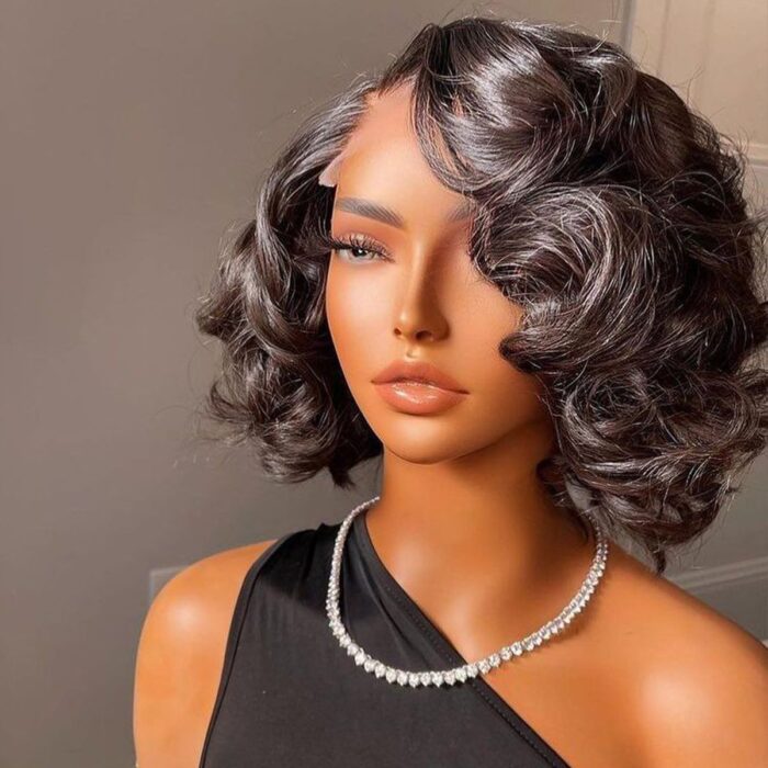 Loose Wave Short Wig Glueless 13×4 Undetectable HD Lace Front Wig ...