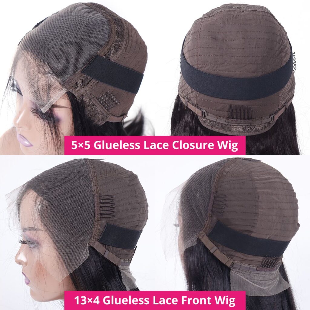 Deep Wave Glueless Lace Human Hair Undetectable Lace Wig 180% Density ...