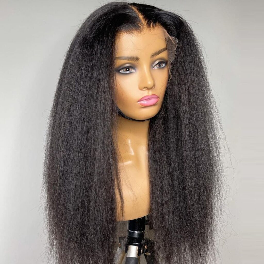 13×4 Hd Kinky Straight Lace Front Wigs Yaki Human Hair Wigs Pre