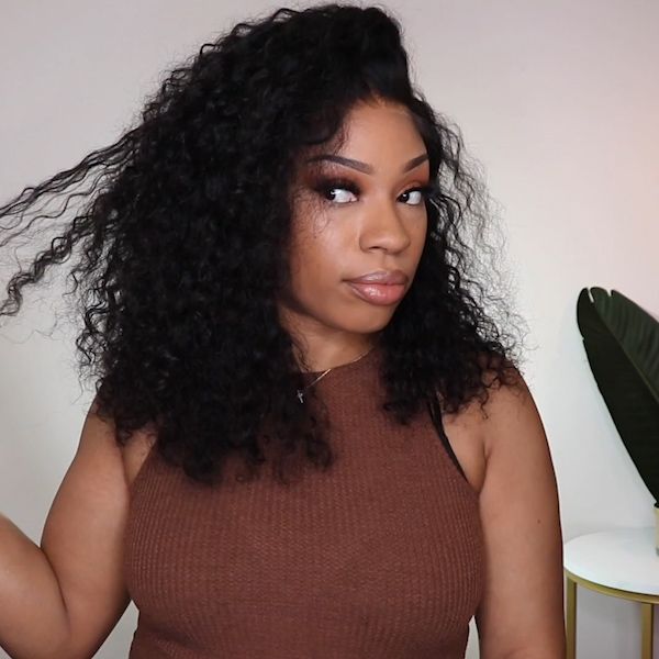 Big Curly Undetectable Lace Short Wig Deep Curly Glueless Lace Wig 180% ...