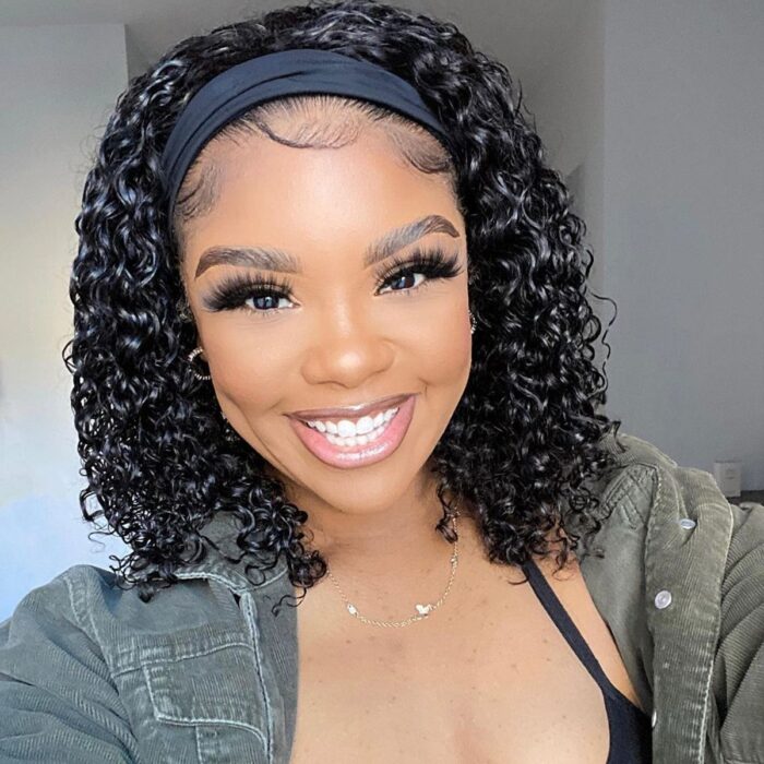 Headband Wig Deep Wave Shoulder Length Wig | Tinashe Hair