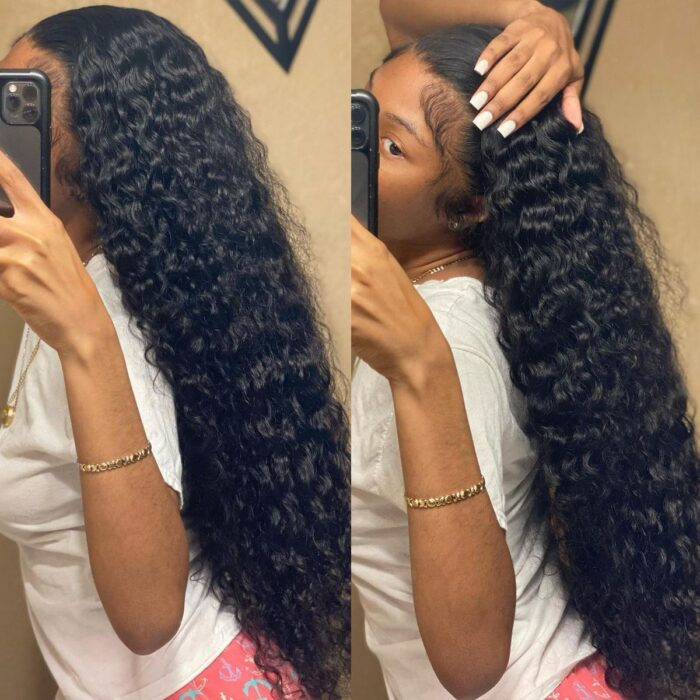 Long Water Wave Human Hair 13x4 HD Lace Frontal Wigs 26"-36" | Tinashe Hair