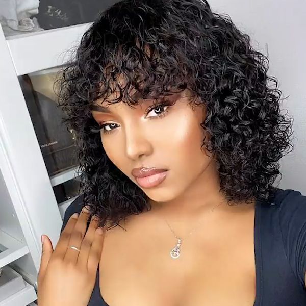 Wear & Go Glueless Water Wave Curls Machine Made Bob Wig | Tinashehair