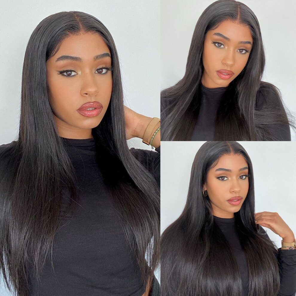 Straight V Part Human Hair Wigs Beginnger Friendly Easy Install ...