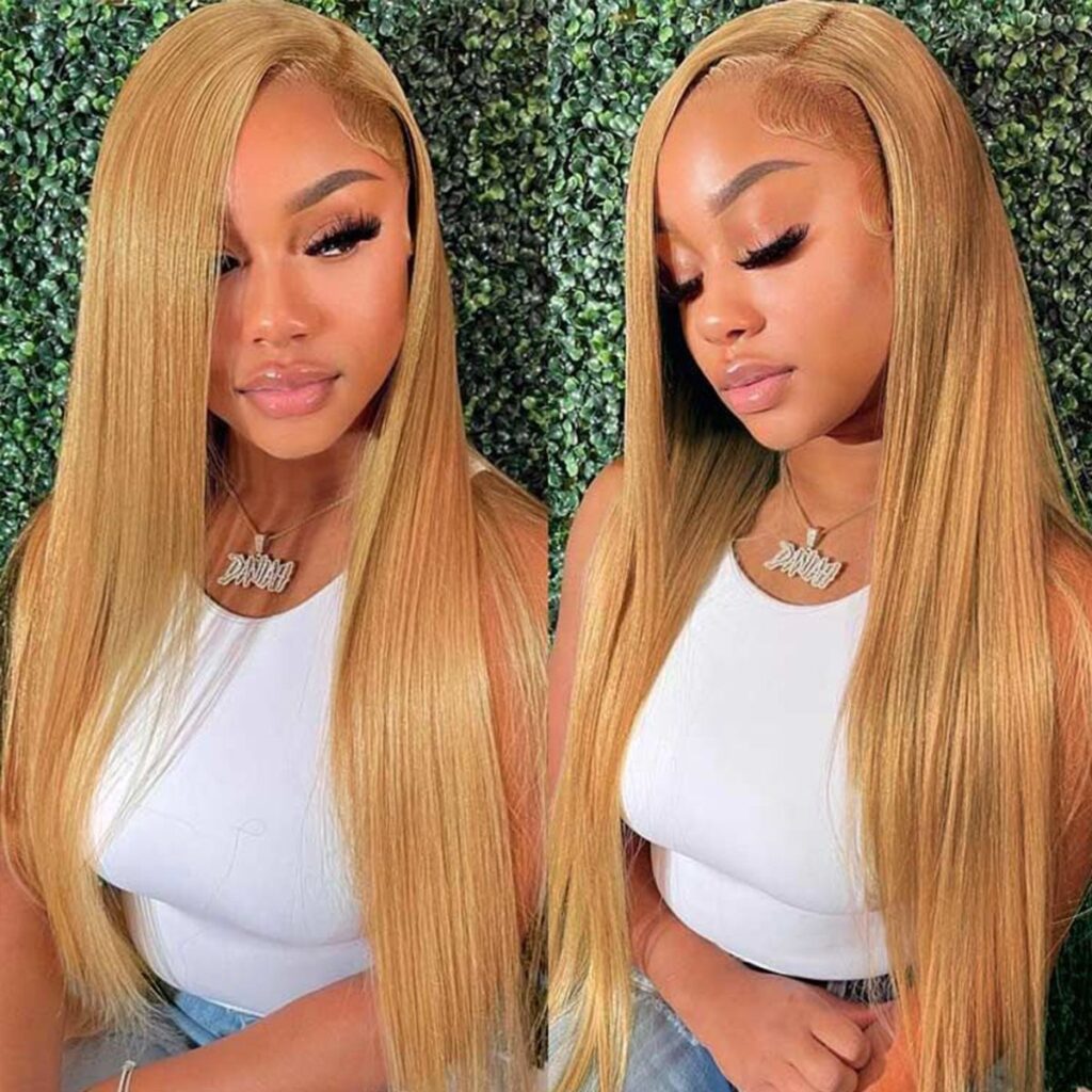 Honey Blonde #27 Straight 13x4 HD Lace Full Frontal Wig 180% | Tinashe Hair