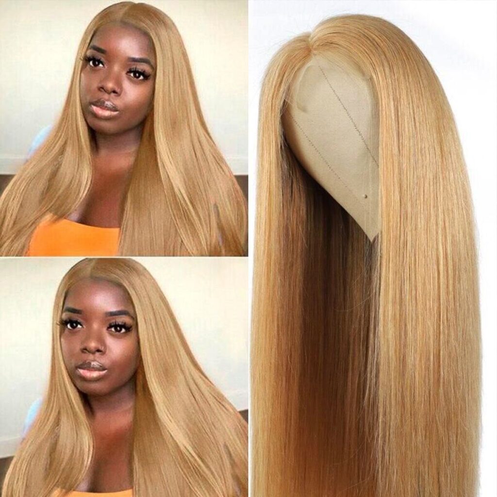 Honey Blonde #27 Straight 13x4 HD Lace Full Frontal Wig 180% | Tinashe Hair
