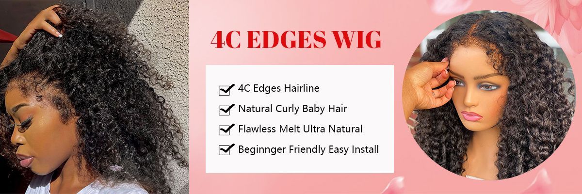 4C Edges Hairline Deep Wave 6x5 13x4 Lace Front Wig Glueless Lace Wig ...